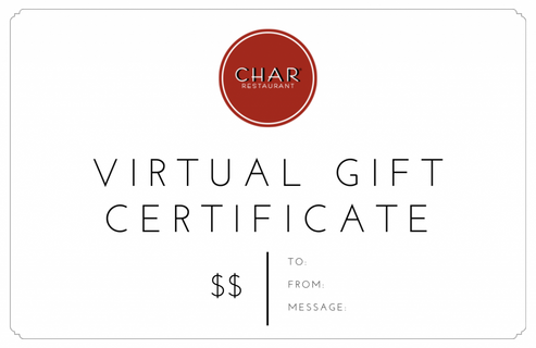Char Virtual Gift Card – 4Top Hospitality